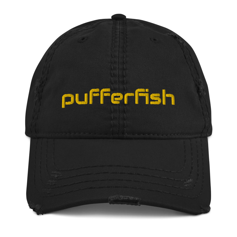 Pufferfish Distressed Dad Hat
